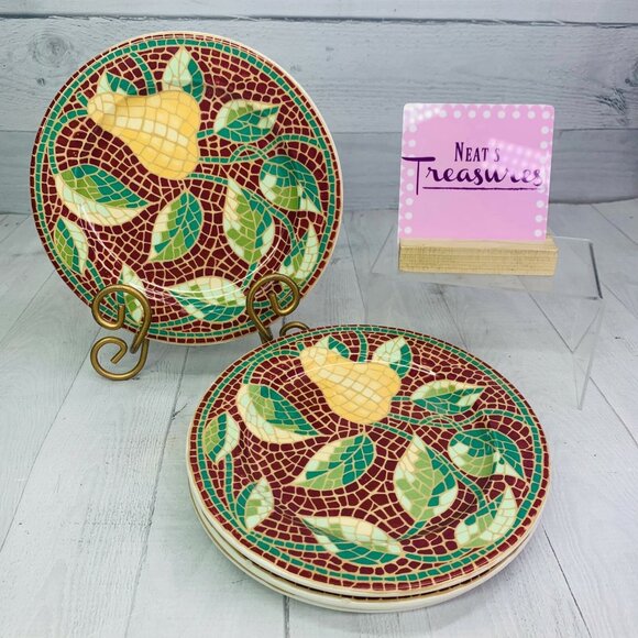 Pier 1 | Dining | Pier One Mosaic Fruit Red Yellow Earthenware Italy ...